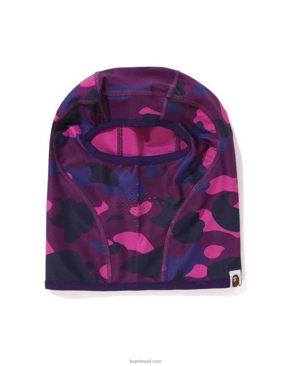 roxo A Bathing Ape PB8VR530 homens balaclava de camuflagem colorida ...