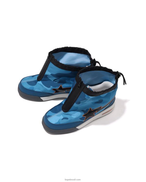 azul A Bathing Ape PB8VR670 homens camuflagem em favo de mel zip road ...